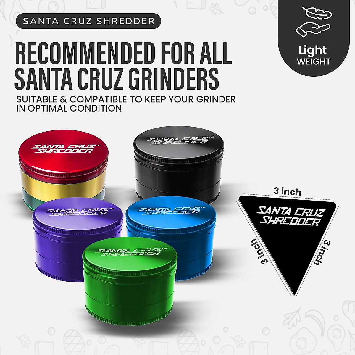 Santa Cruz Shredder Triangle Pick Tool, 1-Piece Scrapper for Hard to reach places (Black)