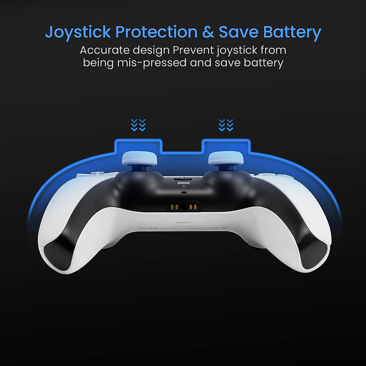 tomtoc Protective Case for PS5 Controller, Hard Shell Joystick Protector for Playstation 5 DualSense Wireless Remote, Shock-Proof, Dust-Resistant, Anti-Scratch, PS5 Accessories Protective Cover