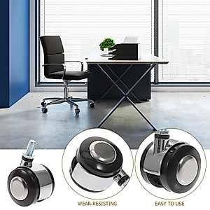 MAGICLULU 8 Pcs Flat Universal Wheel Wheels for Office Chair Walker Wheels Replacement Swivel Replacement Walker Baby Replacement Chair Wheels Plastic Rotatable Office Swivel Chair to Rotate