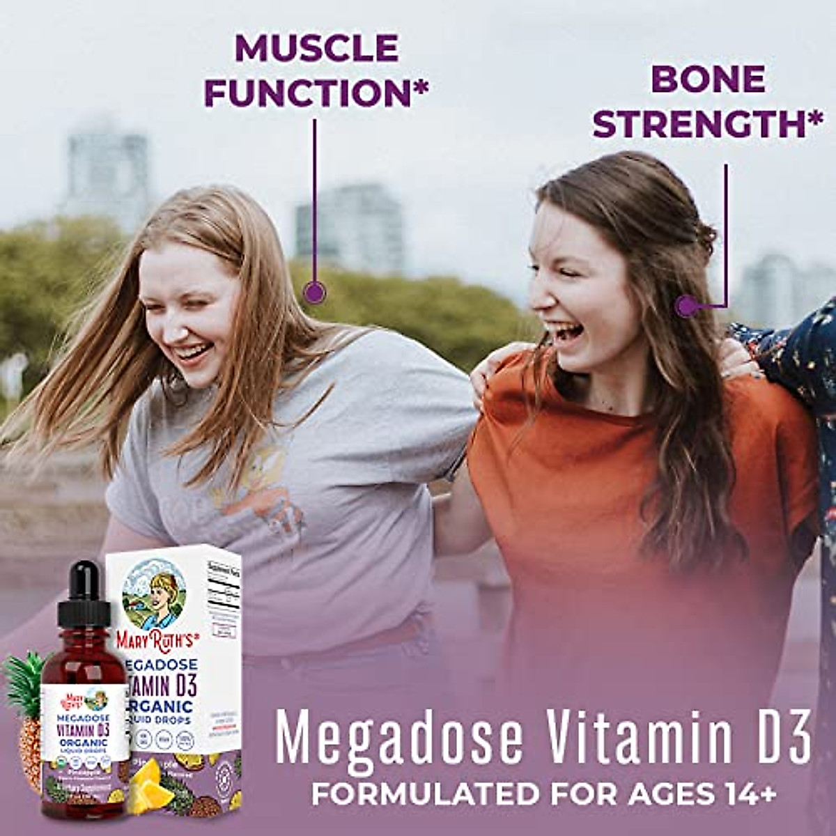 Vitamin D USDA Organic | Vitamin D3 Liquid | Sugar Free | Liquid Vitamin D Drops Immune Support for Adults & Kids | VIT D3 | Vegan | Gluten Free | Non-GMO | 30 Servings