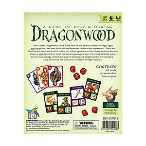 Gamewright Dragonwood A Game of Dice & Daring Board Game Multi-colored, 5"