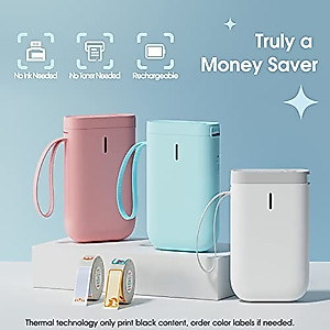 NIIMBOT Label Maker Machine with Tape D11 Portable Wireless Connection Label Printer Multiple Templates Available for Phone Pad Easy to Use Office Home Organization USB Rechargeable
