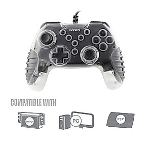 Nyko Air Glow - LED Fan-Cooled Wired Controller for Switch - LED Light Show and Hand Cooling Fan - Wired 10Ft Cable - Nintendo Switch