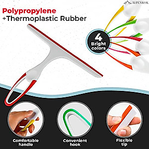 Window Cleaning Shower Glass Squeegee - 9.5Inch Small Squeegee for Shower Glass Door for Car Windshield Cleaner Tool Shower Door Window Cleaner - Mirror Cleaner Shower Squeegee for Tile with Good Grip