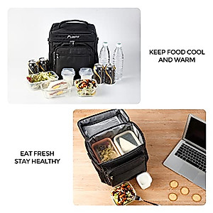 PLOUTO Extra Large Insulated Lunch Bag 24-Can (18L) Soft Leakproof Water Resistant Lunch Cooler for Men Women Adults Travel Picnic Office