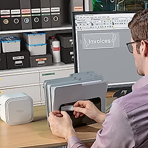 Brother P-Touch PT-P910BT Cube XP Portable Label Maker, White - Bluetooth Wireless and USB Wired Connectivity - 360 dpi, Design & Print Personalized Labels, Lightweight, Auto Cutter Label Printer