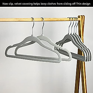 GoodtoU Kids Hangers Velvet 50 Pack Baby Hangers for Closet Non Slip Childrens Infant Hangers Grey