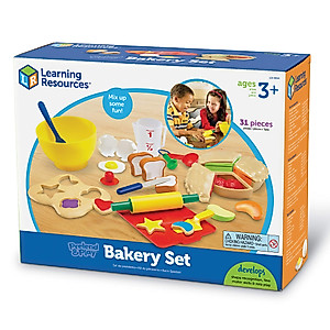 Learning Resources Pretend & Play Bakery Set - 31 Pieces, Ages 3+ Pretend Play Toys for Toddlers, Bakery Toys, Preschool Learning Toys, Kitchen Play Toys for Kids