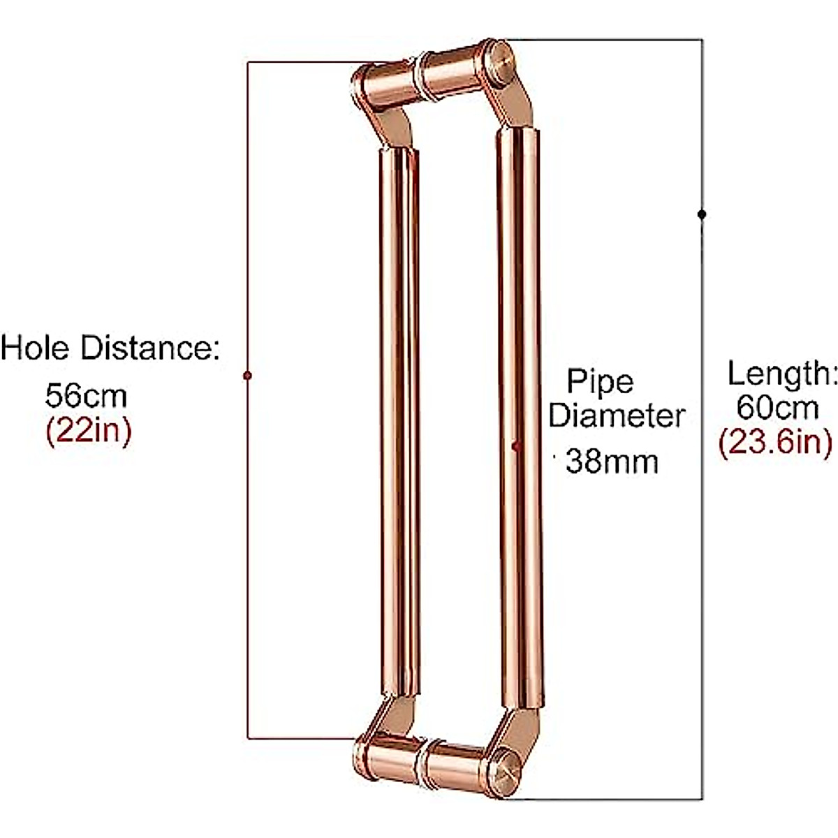 Barn Door Push Pull Door Handle Modern Brushed Push Pull Door Handle for Interior French Doors/Exterior Door, Heavy Duty Stainless Steel Commercial Barn Door Handle for Kitchen/Bathroom, Back-to-Back