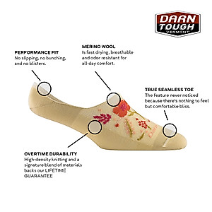 Darn Tough 6072-N-2009-03 Garden Party No Show Hidden Lightweight White Small