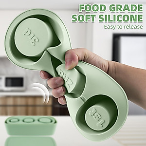 Fu Store Ice Cube Tray for Tumbler Cup 30-40 oz Tumbler 3pcs Silicone Ice Cube Molds With Lid and Bin for Chilling Cocktails Whiskey Drinks Juice Coffee Easy Fill and Release Ice Maker(Green, 40 oz)