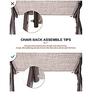 Crestlive Products Aluminum Adjustable Chaise Lounge Chair Five-Position and Full Flat Outdoor Recliner All Weather for Patio, Beach, Yard, Pool (2PCS Beige)