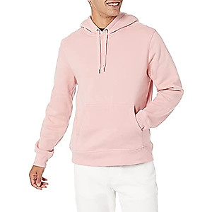 Amazon Essentials Men's Hooded Fleece Sweatshirt (Available in Big & Tall), Pink, Large