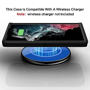 MXX Case Designed for Galaxy S22 Ultra,Full Protection Heavy Duty Shockproof Rugged Bumper Dust Proof Cover Case for Samsung S22 Ultra 5g 6.8" (Black)