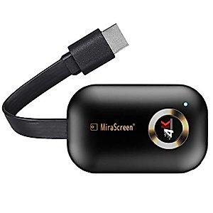 SmartSee HDMI Wireless Display Receiver WiFi 4K 1080P Mobile Screen Cast Mirroring Adapter Dongle for iPhone Mac iOS Android to TV Projector Support Miracast Airplay DLNA No Switching (2.4G)