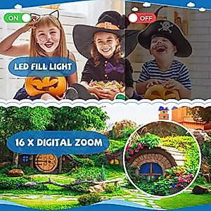 Digital Camera, COZPUZHAT Mini Kids Camera FHD 1080P 36.0 MP 16X Digital Zoom LCD Screen with 32GB SD Card 2 Batteries & Charger Compact Portable Camera for Kids Students Teens Adult