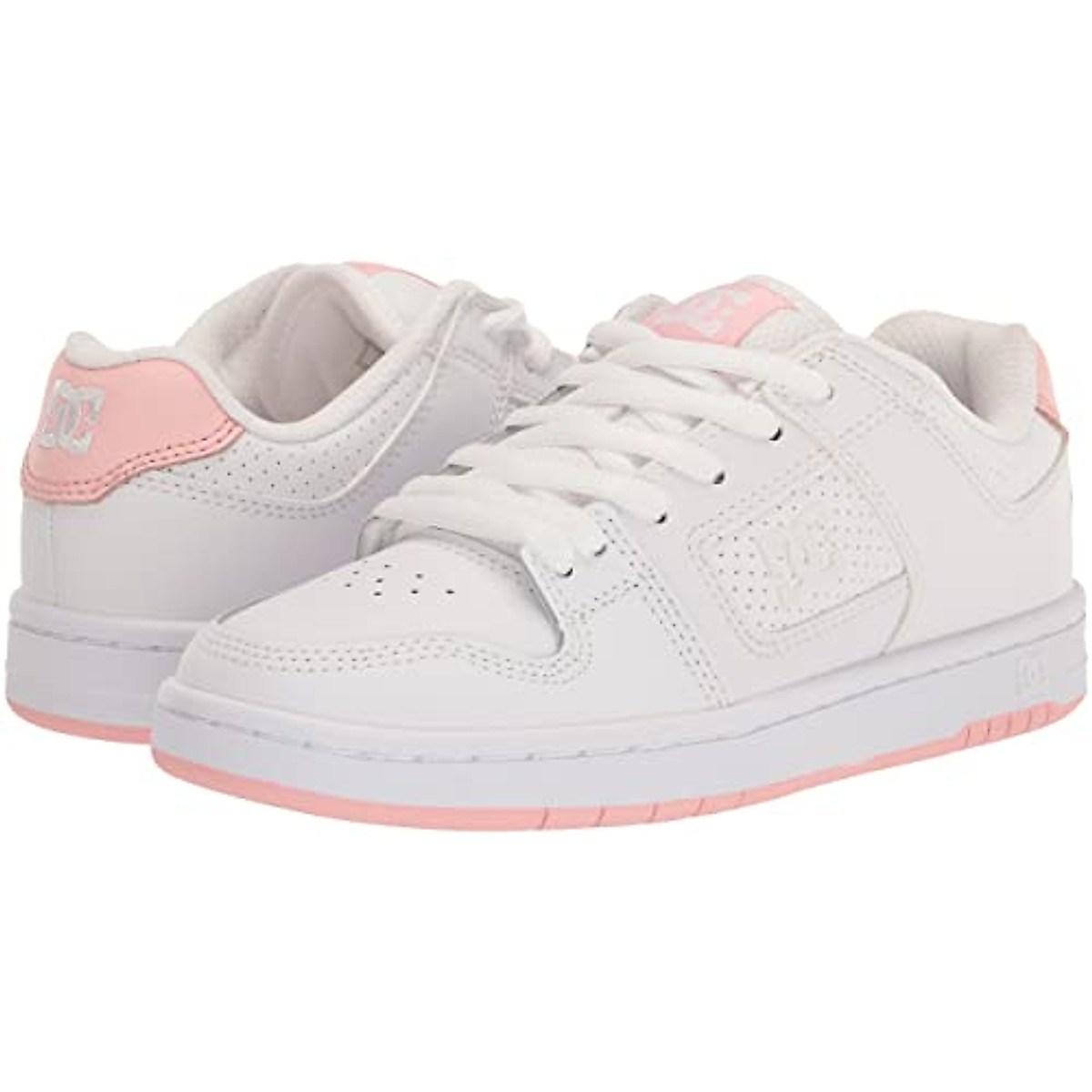 DC Women's Manteca 4 Casual Skate Shoe, White/Pink, 9.5