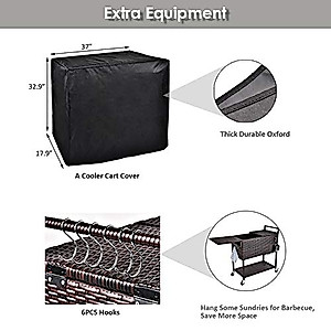 RELAXIXI 80 Quart Rattan Rolling Cooler Cart, Portable Wicker Cooler Trolley, Beverage for Patio Pool Party, Ice Chest with Cutting Board, Bottle Opener, Cap Catch and Cover (Dual Top - Brown Wicker)