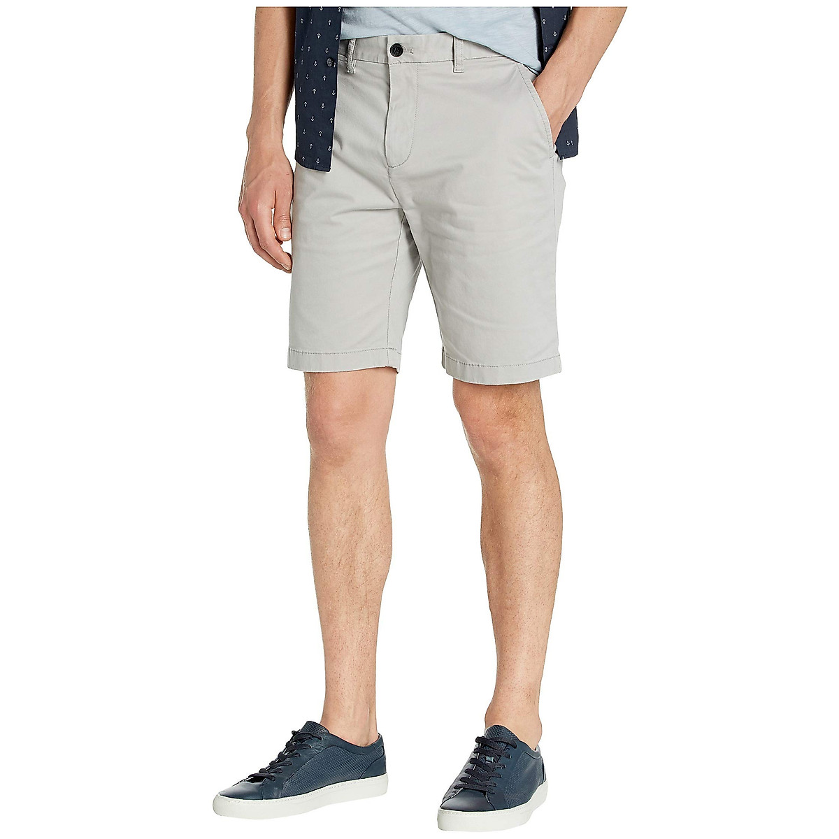 Tommy Hilfiger Men's Casual Stretch Chino Shorts, Drizzle, 33