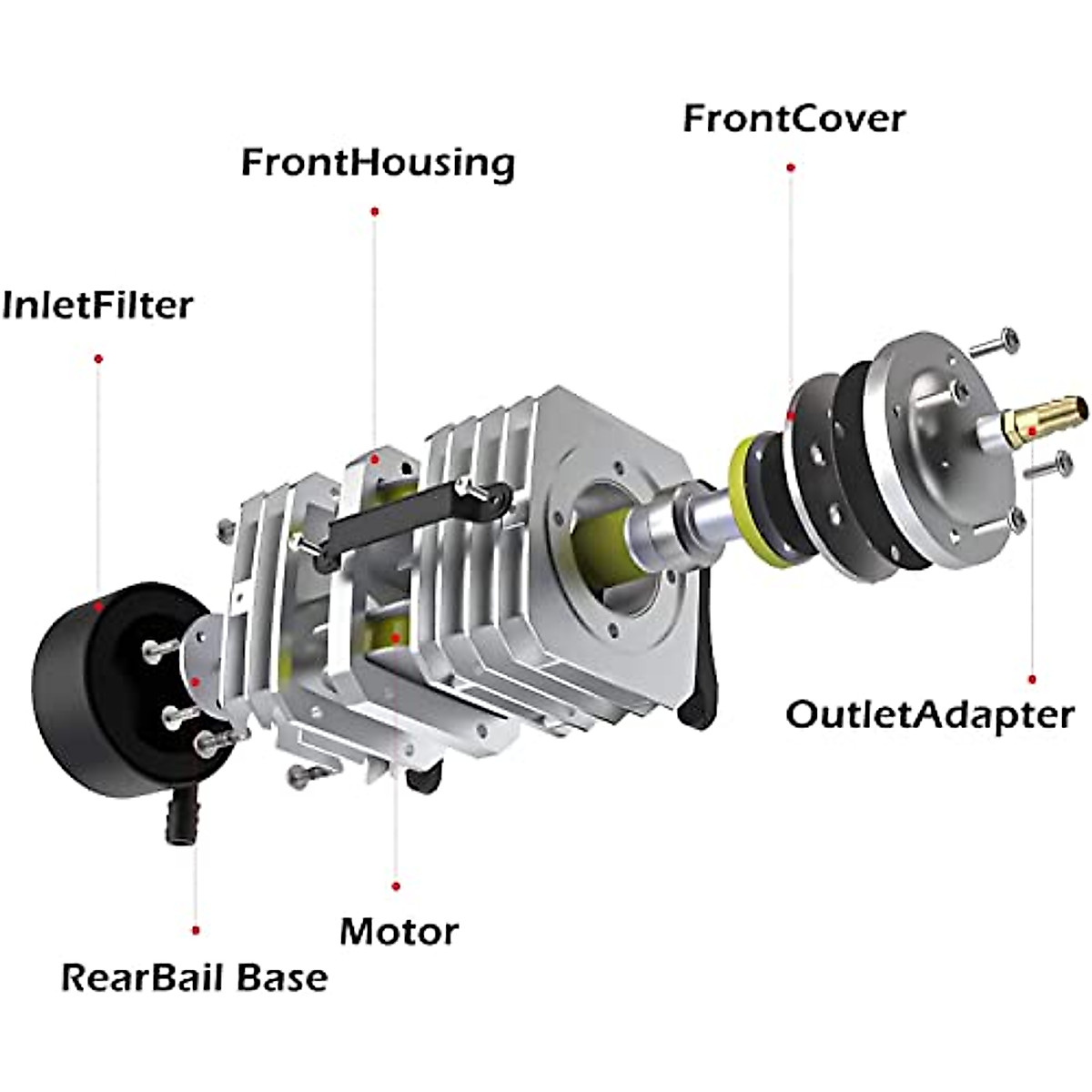 SUNWEN Commercial Air Pump 18W 396GPH 6 Valve Manifold for Aquarium, Fish Tank, Fountain, Pond & Hydroponics
