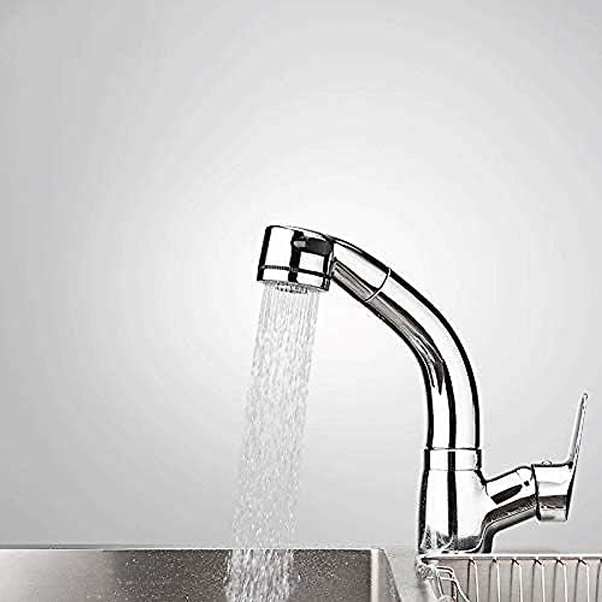 TECKI Kitchen Taps Kitchen Tap Faucet Brass Pull Out Sink Faucet Bathroom Sink Taps 2 Ways Water Outlet for Washing Cold Hot Water Bath Mixer