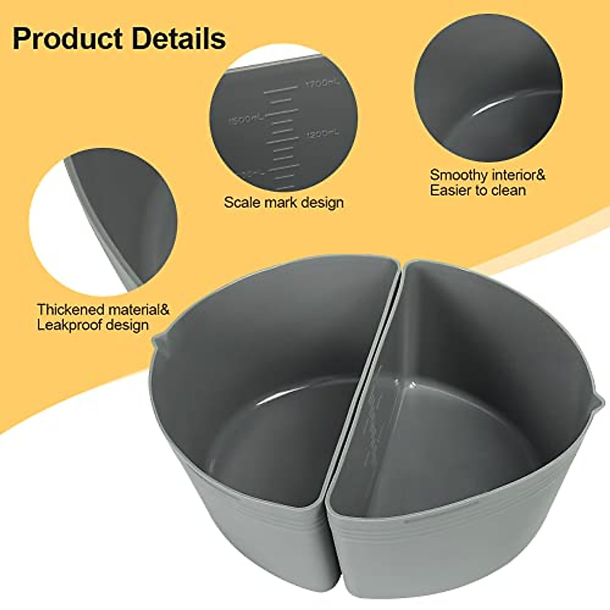 YQL Silicone Slow Cooker Liner, Slow Cooker Divider Liner Fit for Crockpot & Hamilton Beach 6-7QT Reusable Slow Cooker Liner for Most 6 Quart Slow Cooker(Upgraded Thick)