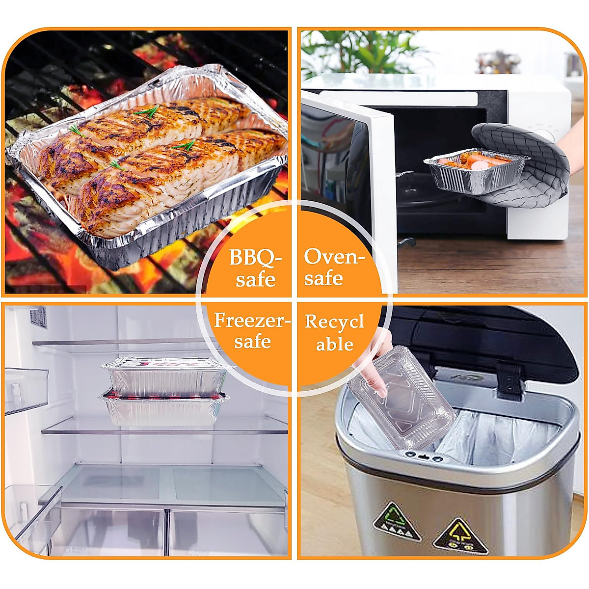 Tunpug 40 Pieces Christmas Foil Containers with Lids,9 Holiday Designs,7"x5"x2" Rectangular Treat Foil Containers,Disposable Cookie Tins Storage Pans for Winter Holiday Gift Giving Party Supplies