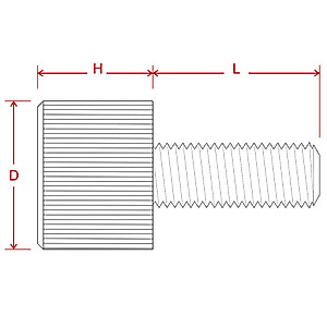M3 x 6mm Thumb Screws Plain Type Metric (Thread Dia. 3.0mm) Knurled Head,10 Piece