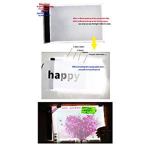 Portable A4 Tracing LED Board Light Box, Ultra-Thin Dimmable USB Cable Powered Artcraft Trace Light Pad Copy Boxes for Artists Tattoo Drawing, Sketching Tracer, Animation, X-ray