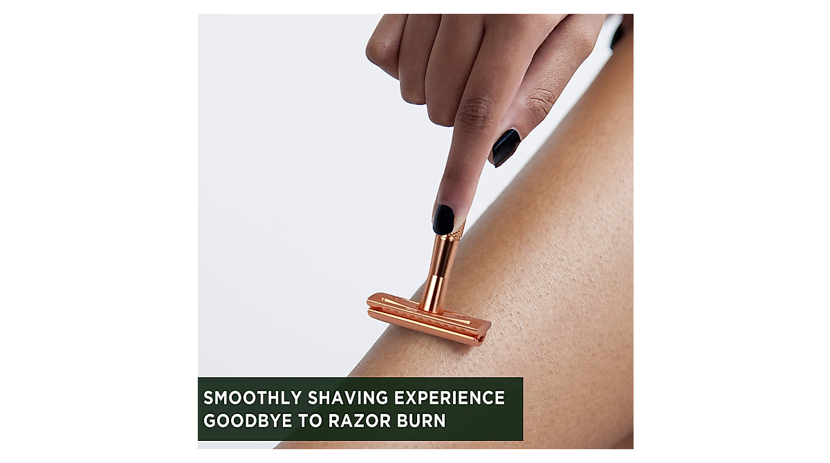Safety Razor for Women & Men - Eco-Friendly Double Edge Razor Rose Gold