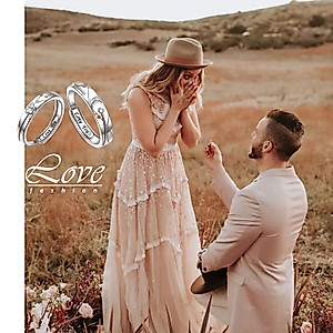 Matching Rings for Couples 925 Sterling Silver Adjustable Couple Rings Carved I LOVE YOU Promise Wedding Rings Set for Him and her Moon and star Jewelry Gift