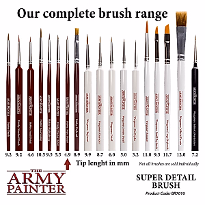 The Army Painter Hobby: Super Detail - Fine Detail Paint Brush with Synthetic Taklon Hair- Small Paint Brush, Model Paint Brush for Miniature Paint Sets & Fine Tip Paint Brushes for Miniature Painting