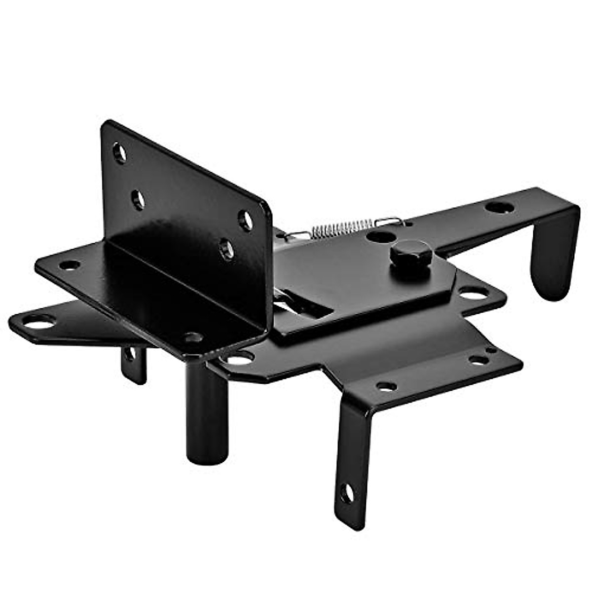 NIDAYE Self-Locking Gate Latch - Post Mount Automatic Gravity Lever Wood Fence Gate Latches with Fasteners/Black Finish Steel Gate Latch to Secure Pool