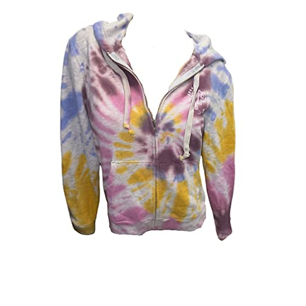 Victoria's Secret Pink Everyday Lounge Perfect Full Zip Hoodie Color Tie Dye Size Medium New