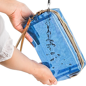 Lyellfe 8 Pack Waterproof Cosmetic Bags, PVC Glitter Iridescent Makeup Bags With Handle Zipper, Portable Holographic Gift Bags in Bulk, Small Toiletry Pouch Purse for Medicine, Travel, Woman