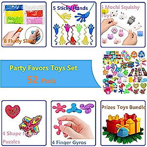 52 Pcs Party Favors for Kids 4-8, Birthday Gift Toys, Stocking Stuffers, Treasure Box Toys, Carnival Prizes, School Classroom Rewards, Pinata Stuffers, Goodie Bags Filler for Boys and Girls 8-12