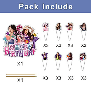 25pcs Olivia Cake Decorations with 24pcs Cupcake Toppers, 1pcs Cake Topper for Rodrigo Birthday Party Supplies