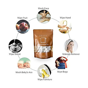 ARSHY 100 PCs Compressed Towels, Mini Tablets Disposable Portable Face Towel Cotton Coin Tissue for Travel, Camping, Hiking, Sport, Beauty Salon, Magic towel and Outdoor Activities