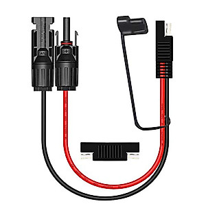 LINGYU-10AWG Wire and Cable Connector for RV Solar Panels with 1 SAE to SAE Polarity Reverse Connector
