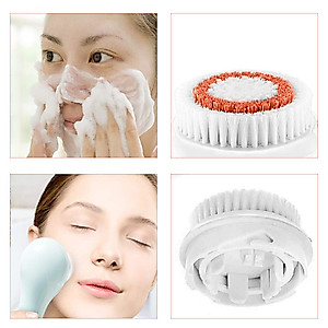 Facial Cleansing Brush Head Replacements Compatible with Clarisonic Mia 1, Mia 2, Mia Fit, Alpha Fit, Smart Profile Uplift, Deep Pore Face Brush Head Replacement Cleaning Tool (3 Pack)