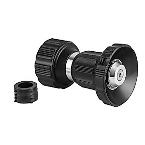 Hose Nozzle, Lichamp Heavy Duty Aluminum Fireman Style High Power Leak Proof Adjustable Garden Water Sprayer, Suitable for Car Wash, Patio Cleaning, Watering Lawn and Garden, Shower Pets (Black)