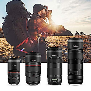 TYCKA Lens Pouch, Water Resistant Camera Lens Case Bag with Zipper for DSLR Camera Lens 4 Sizes, Black