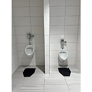 Hygomat Disposable Urinal Mats, Odor Eliminating, Time Monitor, Non-Slip Adhesive, Charcoal, Case of 6, Made in The USA