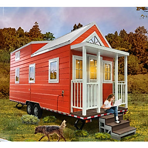 Generic Aluminum Tiny Movable Prefabricated Insulated House with 1 Bathroom, 1-3 bedrooms & 1 Kitchen- Tiny loft House, Mini Caravan,Travel Camper Trailer for Family, Customized