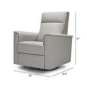 NAMESAKE Willa Recliner in Eco-Performance Fabric | Water Repellent & Stain Resistant Performance Grey Eco-Weave, 99.0 pounds