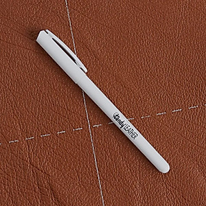 Tandy Leather Marking Pen 2097-00 - 2 Pack White Marking Erasable Pens for Leather Working- Quality Fine Tip Pens for Marking Leather Sheets on Arts And Crafts and DIY Leather Projects with Ebook