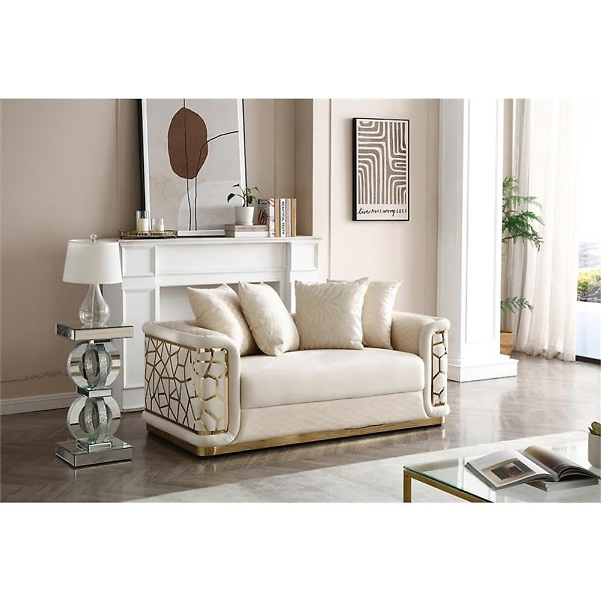 Glory Furniture Talia G0997A-L Loveseat Ivory