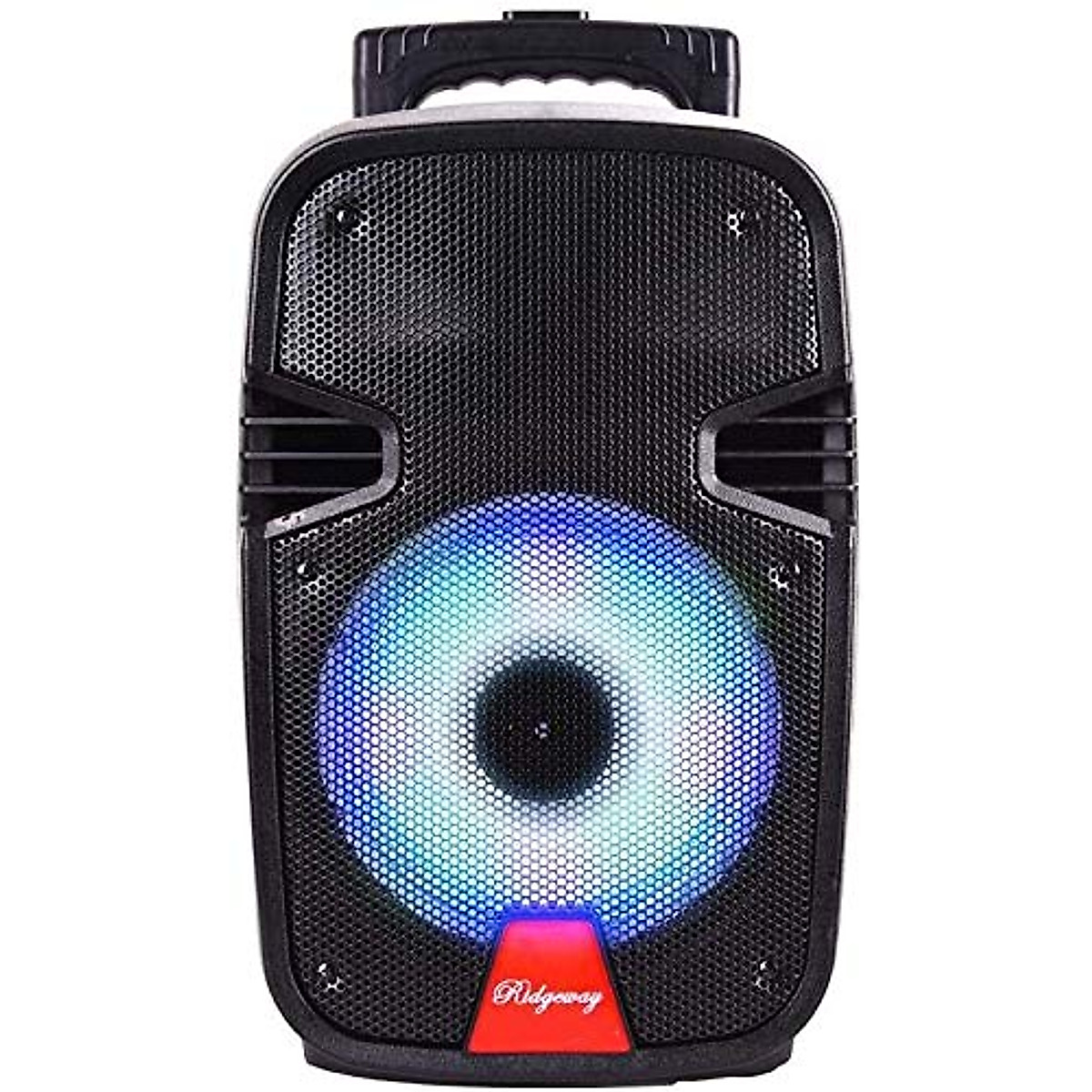 Ridgeway QS-805 Portable Audio Bluetooth - Portable - Woofer Rechargeable Speaker with Long-Lasting Battery USB/FM Radio/AUX in/Mic in/with LED Light - Black