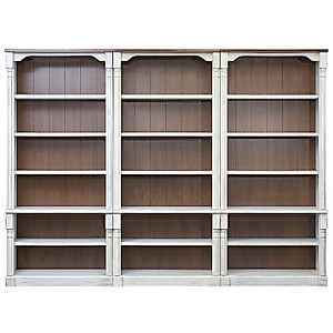 Martin Furniture 3 Open bookcase, White