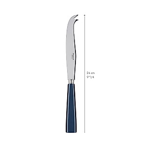 SABRE PARIS - Cheese Knife 9.4 inches - Icône Collection - All Cheeses - Stainless Steel & Acrylic - Dishwasher Safe - Midnight Blue